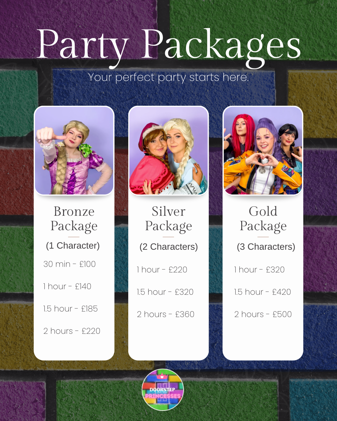 Party-packages | Doorstep Princesses